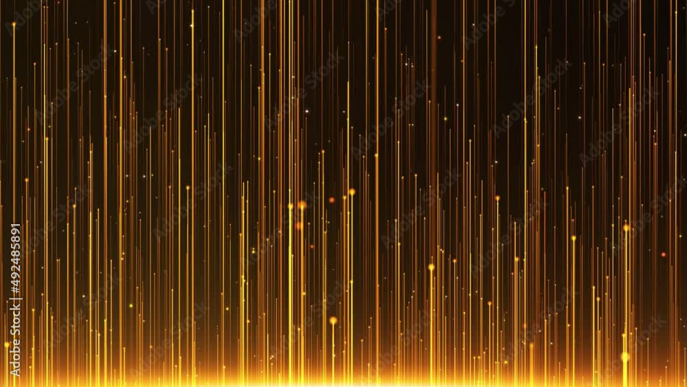 Gold particles light rising is a spectacular motion graphics background ...