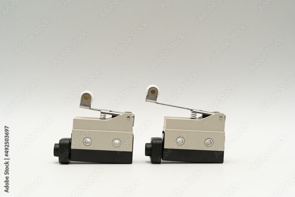 Stockfoto Limit switch sensor of the machine. Tiny limit switch for ...