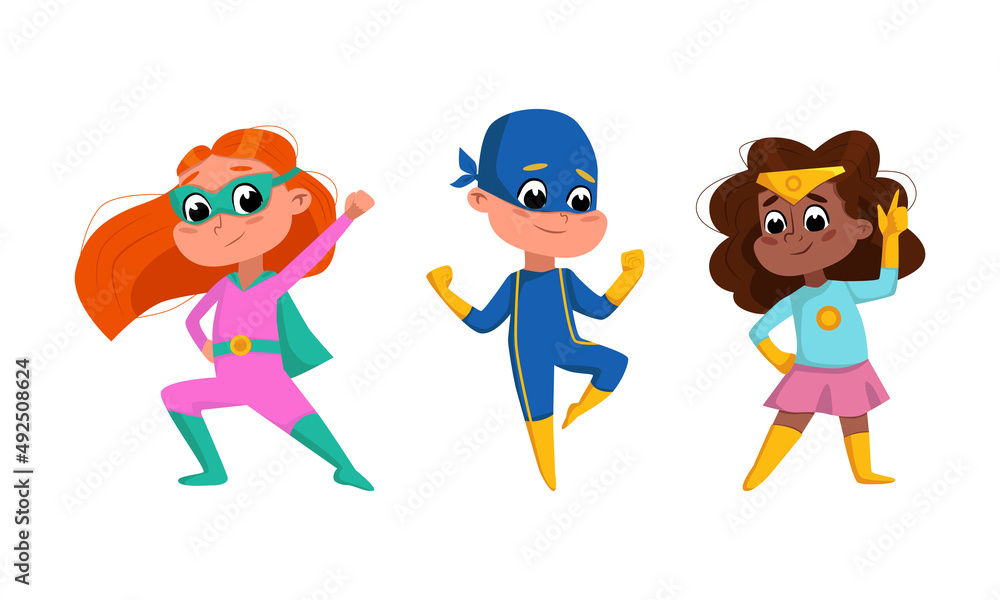 Kids Being Brave Clipart