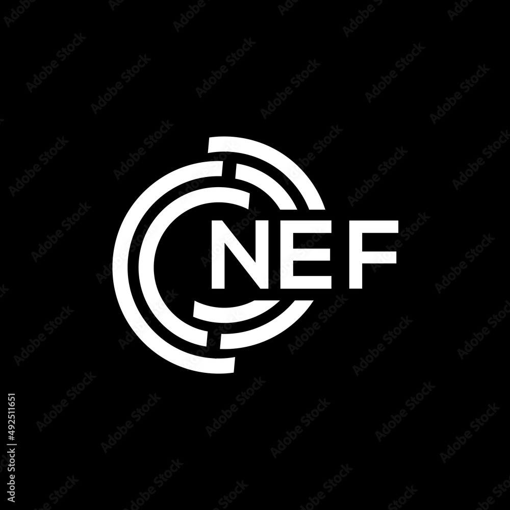 NEF letter logo design. NEF monogram initials letter logo concept. NEF ...