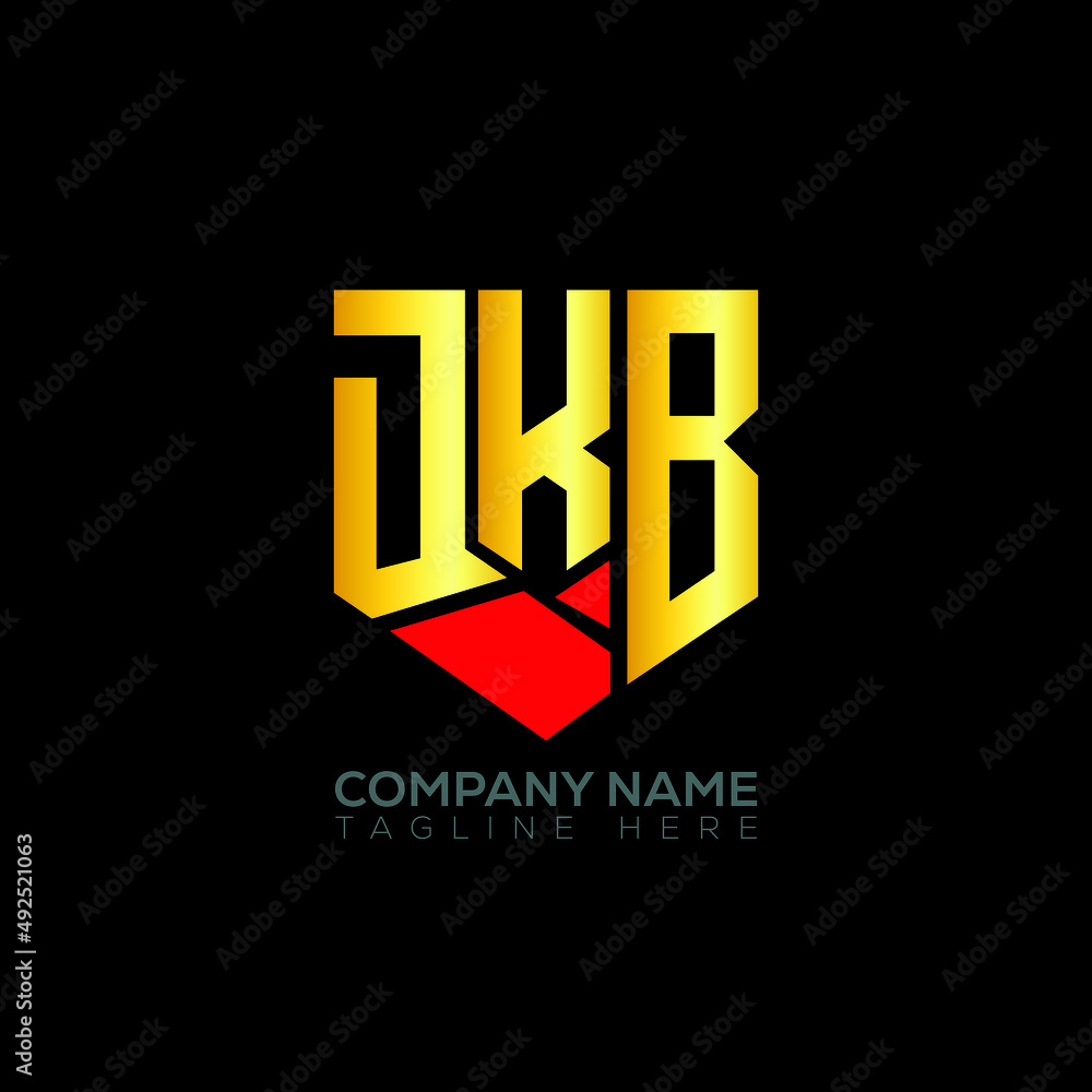 DKB letter logo design on black background.DKB creative initials letter ...