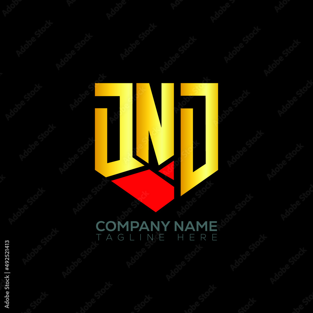 DND letter logo design on black background.DND creative initials letter ...