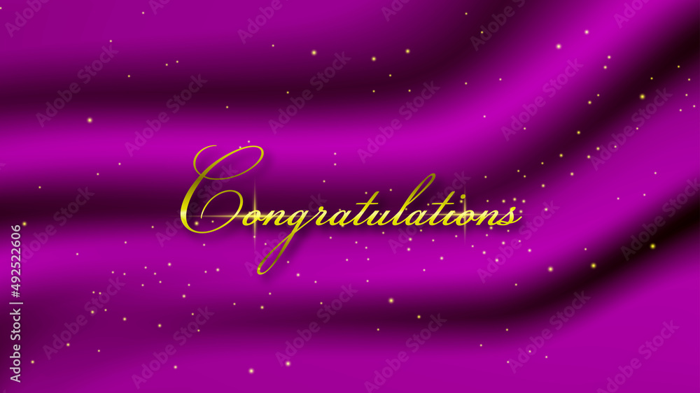 Congratulations background with gold lettering Stock Vector | Adobe Stock