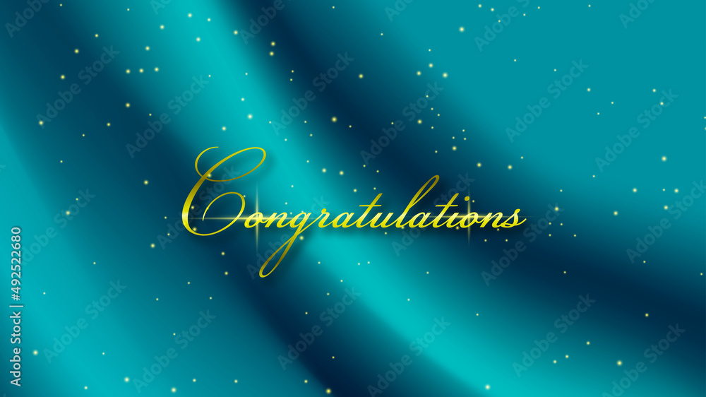Congratulations background with gold lettering Stock Vector | Adobe Stock