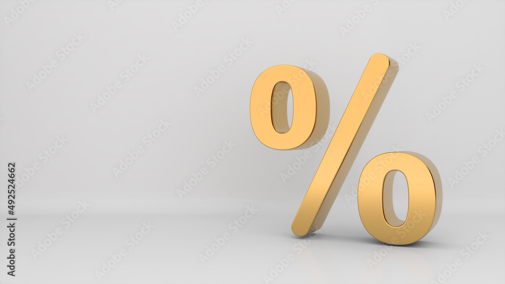 On a white background, a business finance % interest chart is shown ...