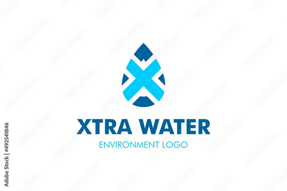 Letter X Water Logo : Suitable for Aquatic Theme, Environment Theme ...