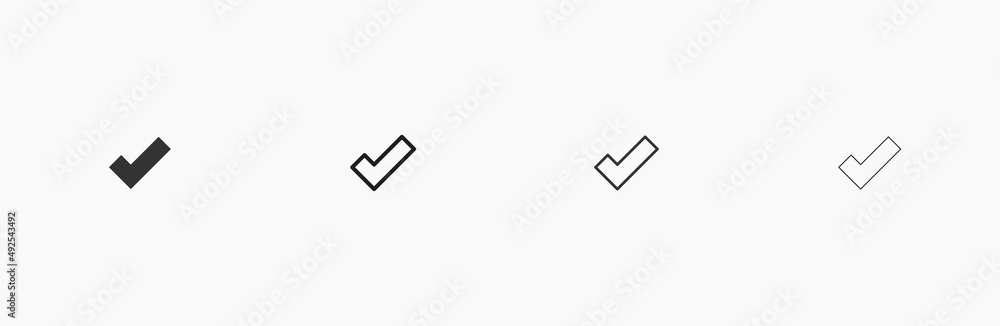 Poster Tick mark vector illustration. Tick linear icon – Wall Art ...