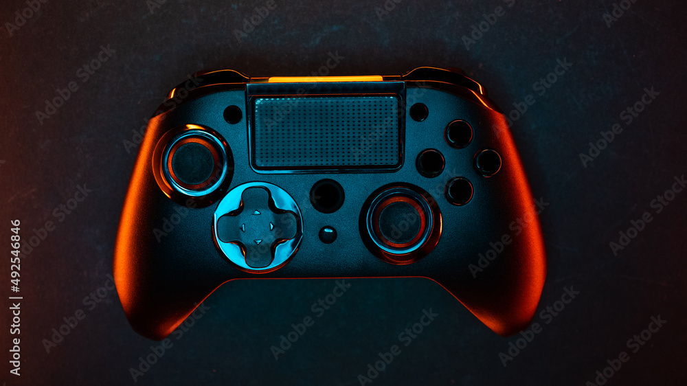 Computer gamepad for video games Stock Photo | Adobe Stock