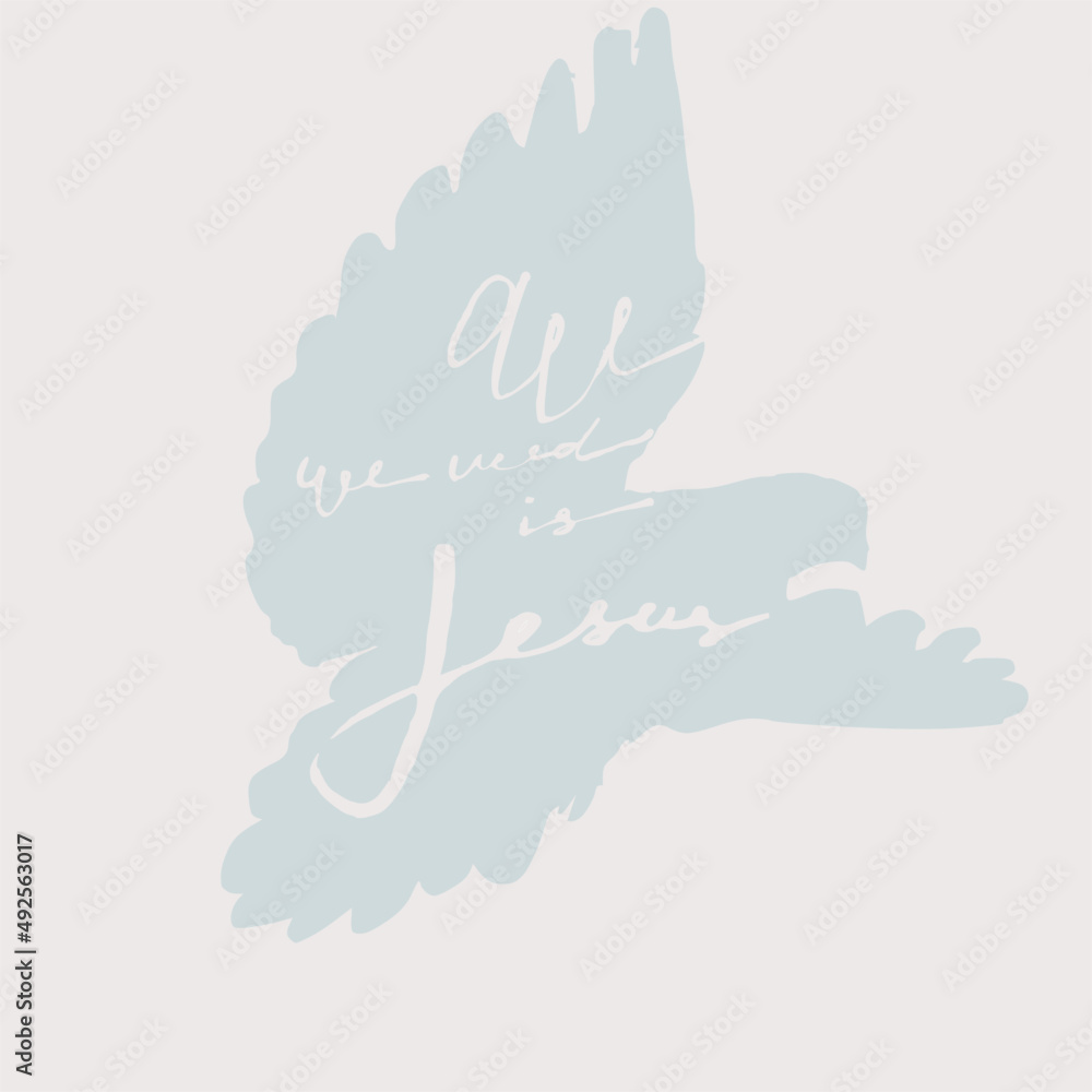 Jesus Christ- Hand written Vector Calligraphy lettering text ...