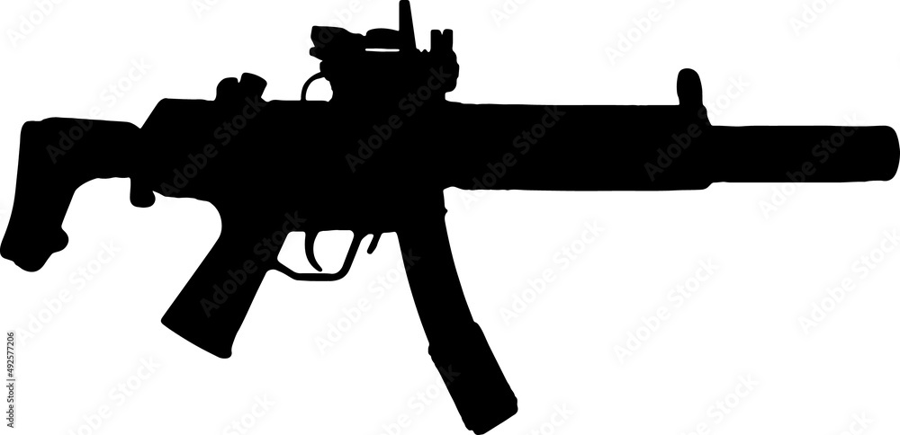 mp5 EPS, mp5 Silhouette, mp5 Vector, mp5 Cut File, mp5 Vector Stock ...