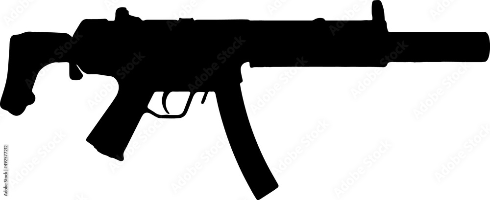 mp5 EPS, mp5 Silhouette, mp5 Vector, mp5 Cut File, mp5 Vector vector de ...