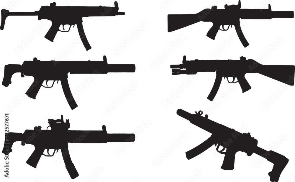 mp5 EPS, mp5 Silhouette, mp5 Vector, mp5 Cut File, mp5 Vector vector de ...