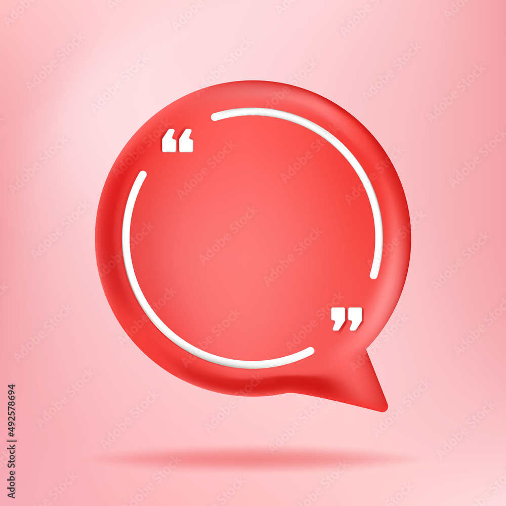 Vector illustration. 3d minimalist poster. Quote frame blank template ...