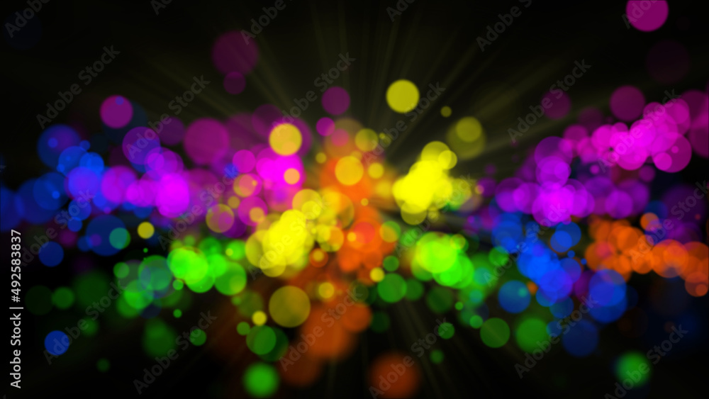 Rainbow Particles. Multiple colors particles illustration. Stock ...