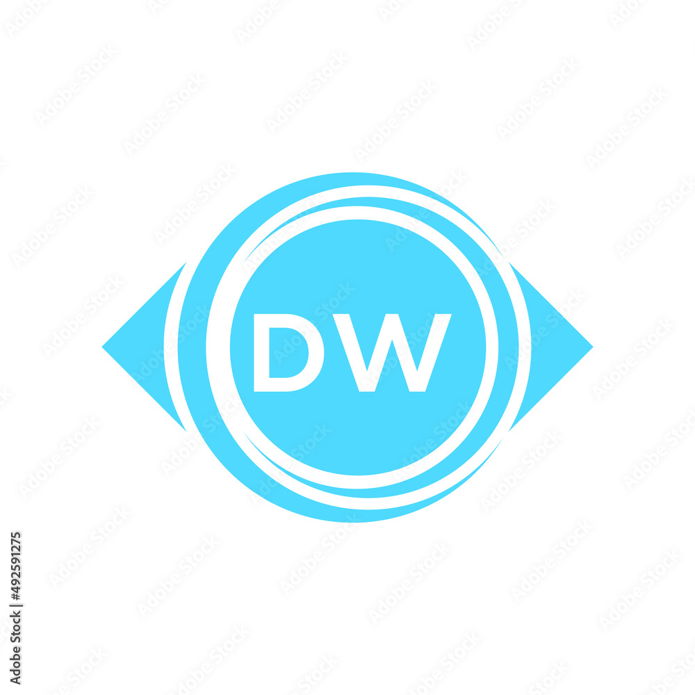dw letter logo design on white background. dw creative initials letter ...