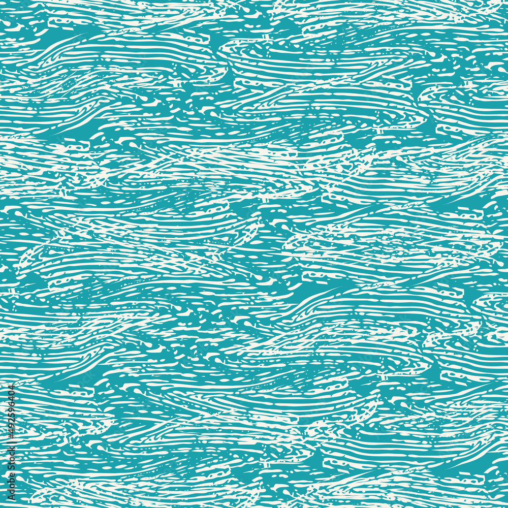 Grunge abstract water swirl vector seamless pattern background. Dense ...