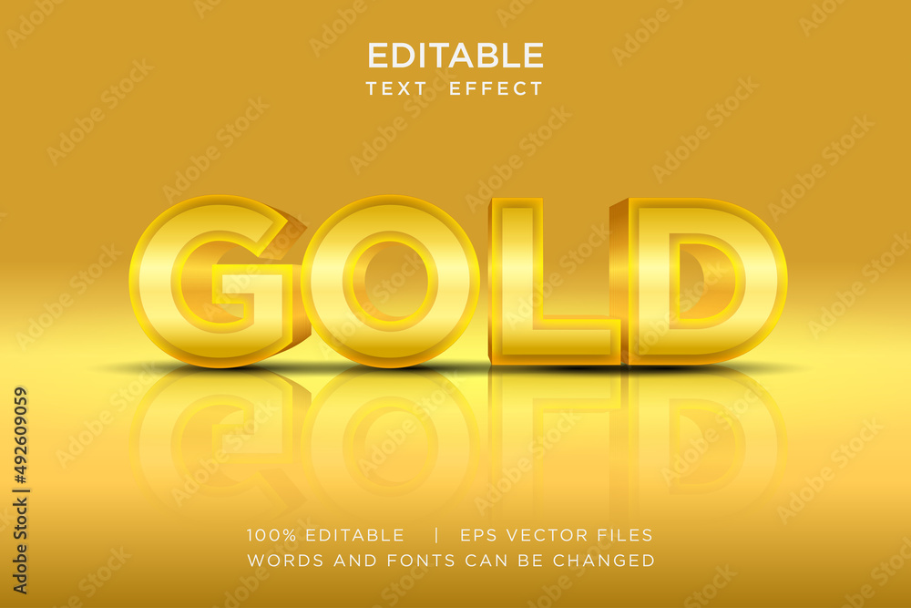 gold editable text effect, golden luxury text style effect mock up ...