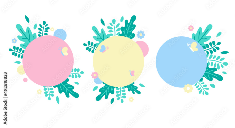 spring set of backgrounds Stock Vector | Adobe Stock