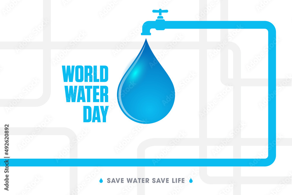 World Water Day Concept logo typography. Every Drop Matters. Save water ...
