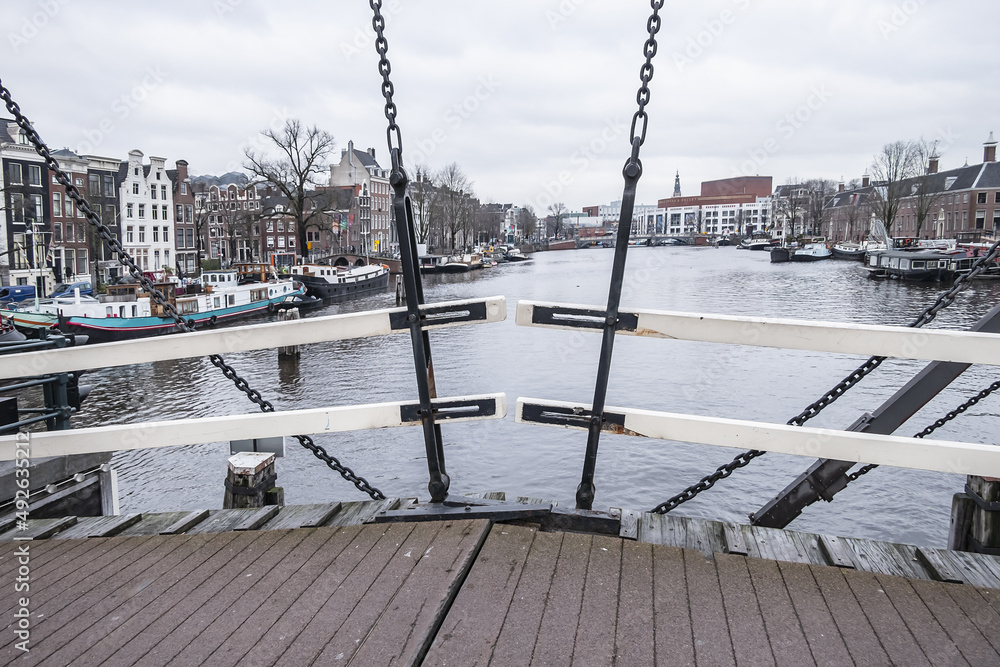 One of most beautiful bridges of Amsterdam - Magere Brug ("Skinny ...