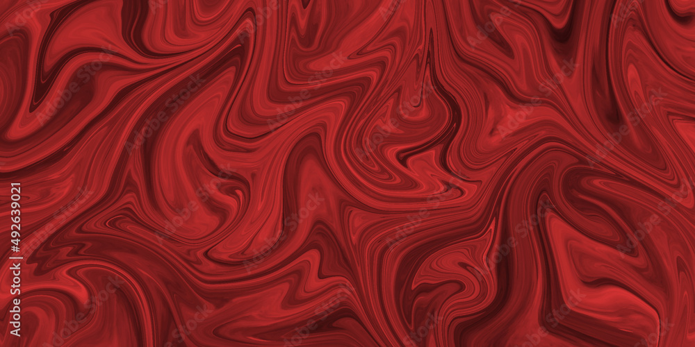 Liquify Swirl red Color Art Abstract Pattern. Red marble texture and ...