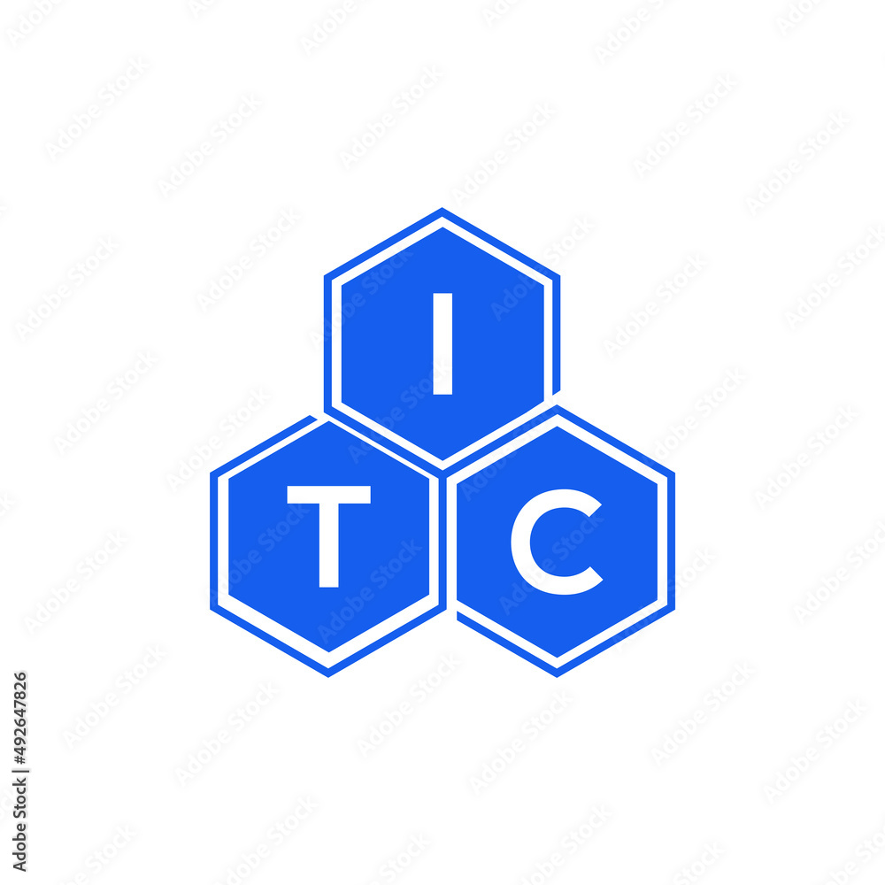 ITC letter logo design on White background. ITC creative initials ...