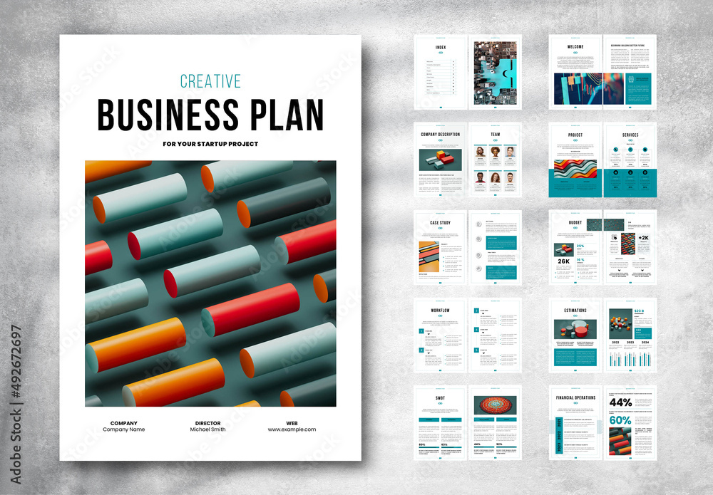 Business Plan Layout Stock Template | Adobe Stock