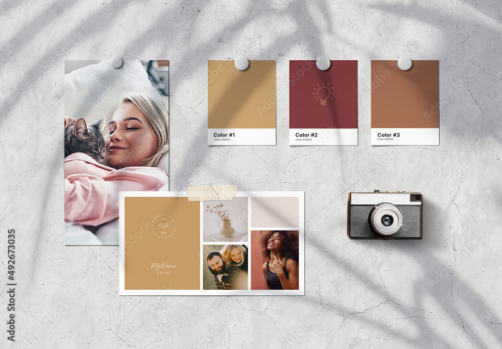 Moodboard Mockup for Creative Photography Portfolio and Showcase Silver ...