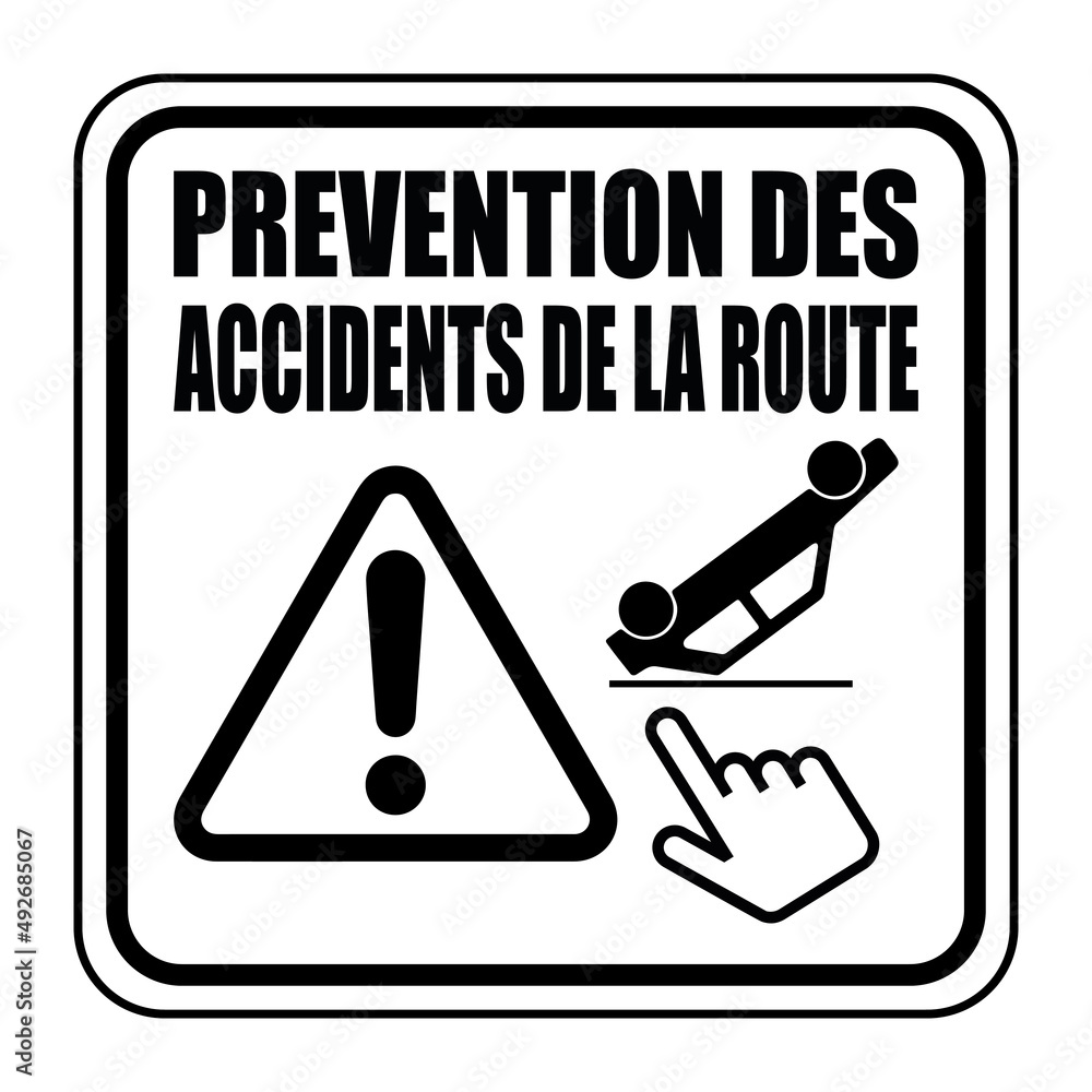 Logo prévention des accidents de la route. Stock Vector | Adobe Stock