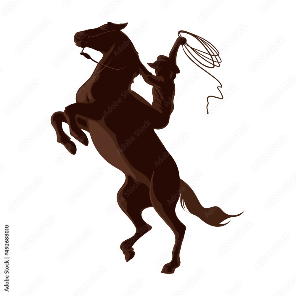 cowboy on horse Stock Vector | Adobe Stock