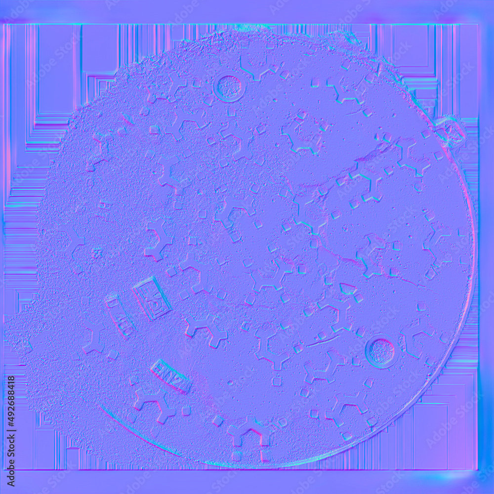 normal map, manhole cover Stock Illustration | Adobe Stock