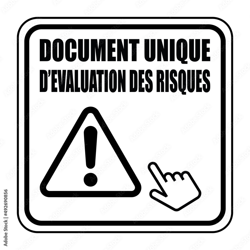 Logo document unique d'évaluation des risques. Stock Vector | Adobe Stock