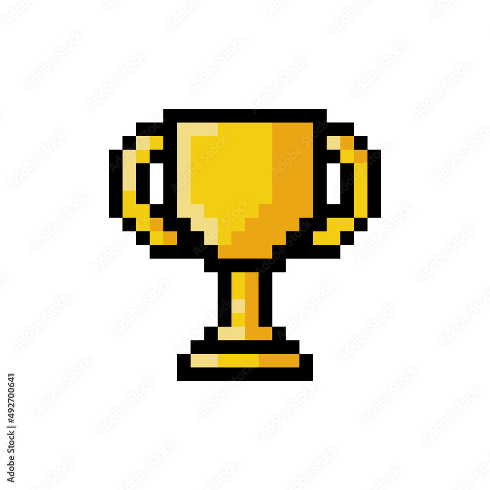 pixelated trophy design Stock Vector | Adobe Stock