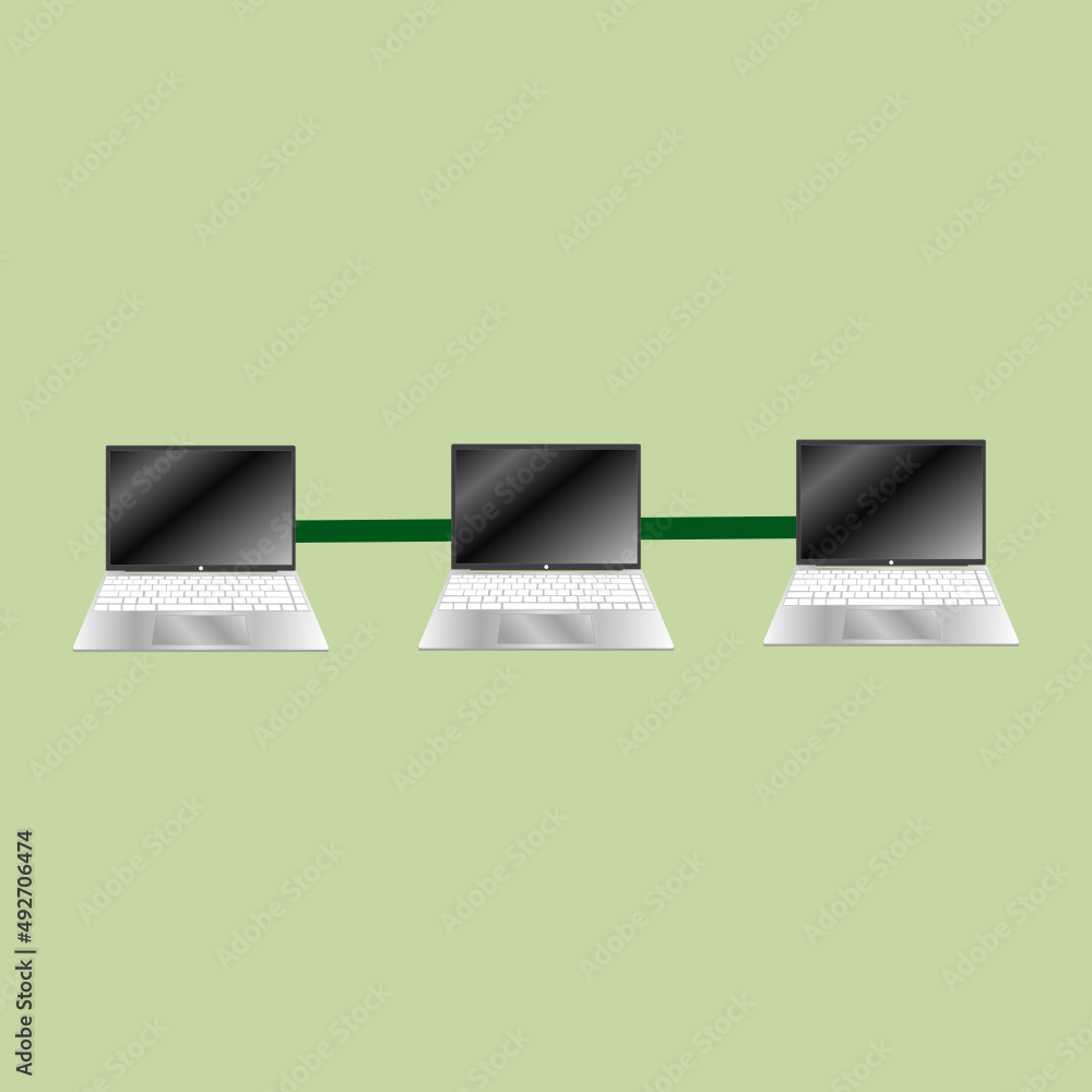 A collection of vector illustrations of network topology internet ...