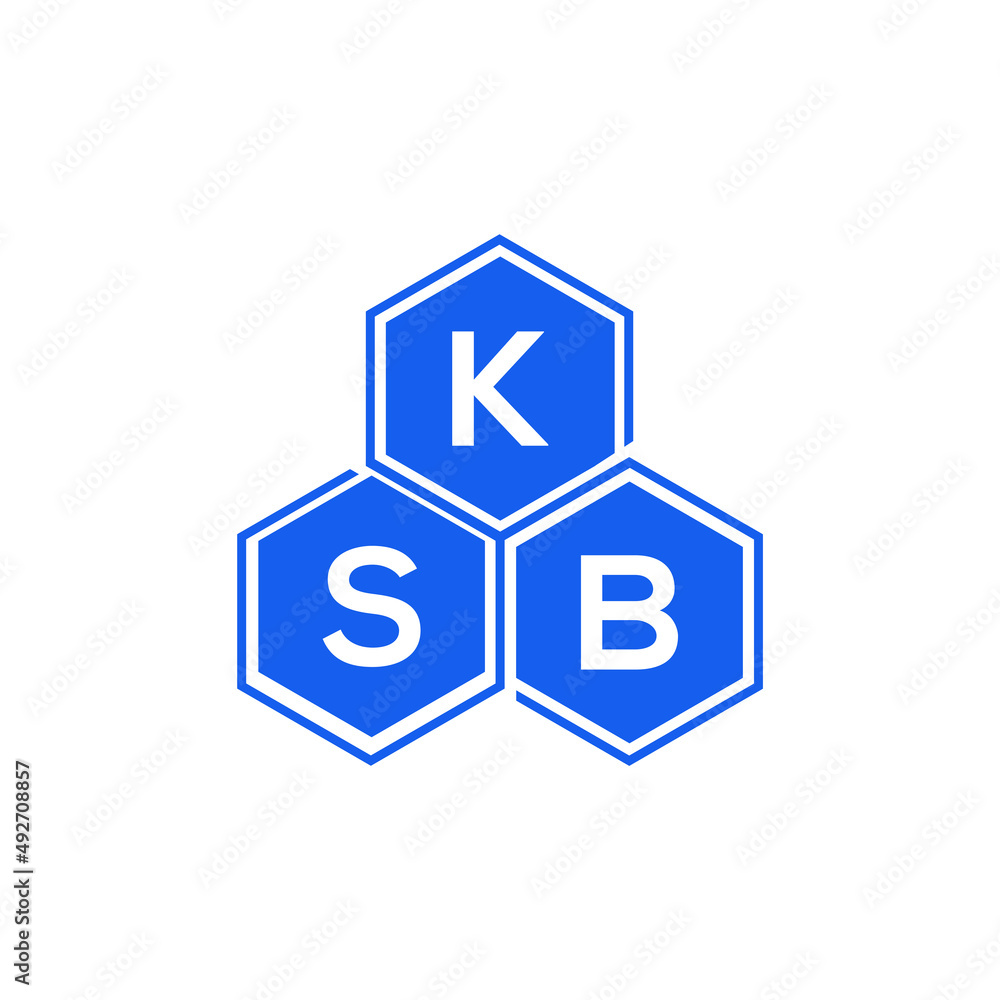 KSB letter logo design on White background. KSB creative initials ...