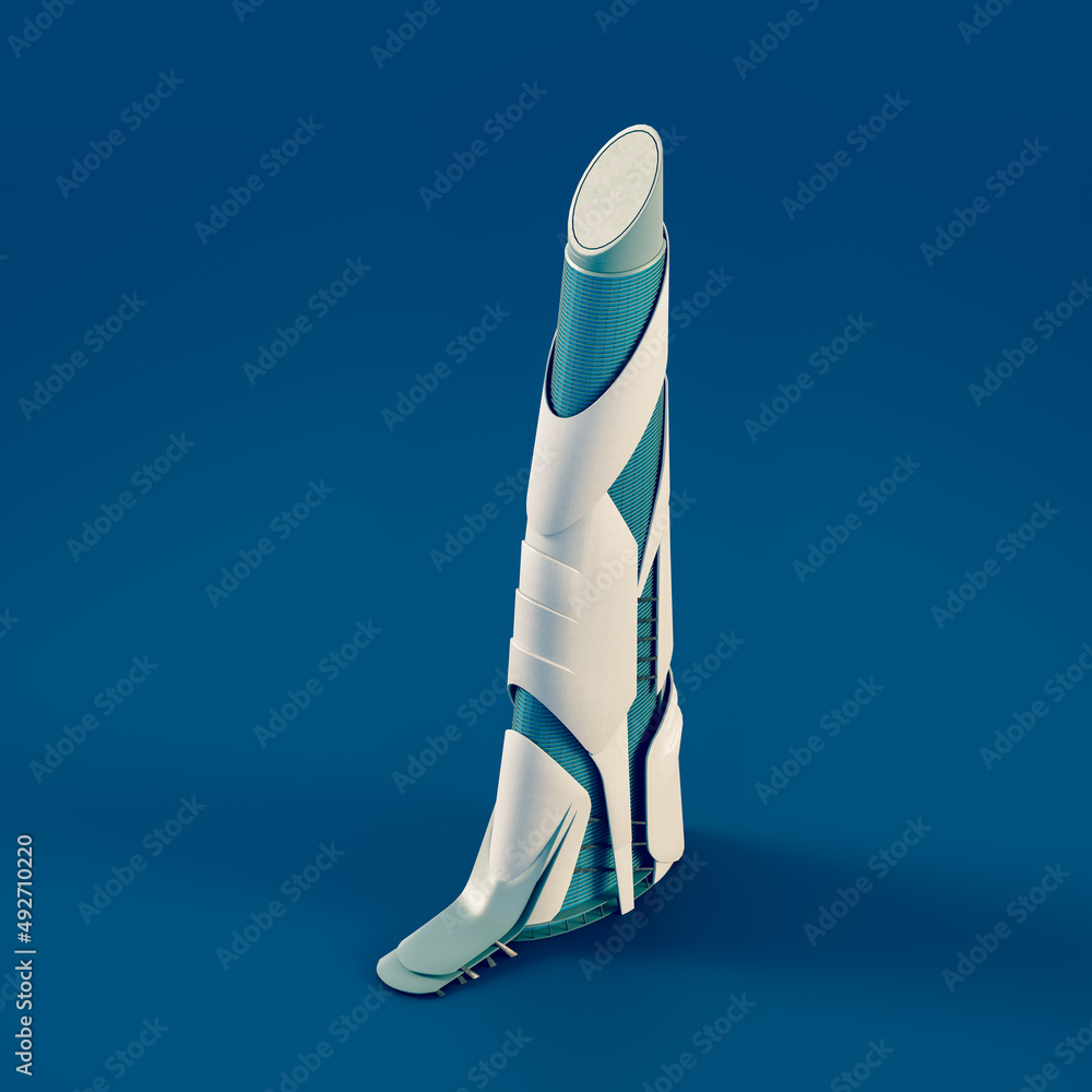 Modern futuristic skyscraper. Isometric skyscraper, architectural tall ... Modern futuristic skyscraper. Isometric skyscraper, architectural tall ...