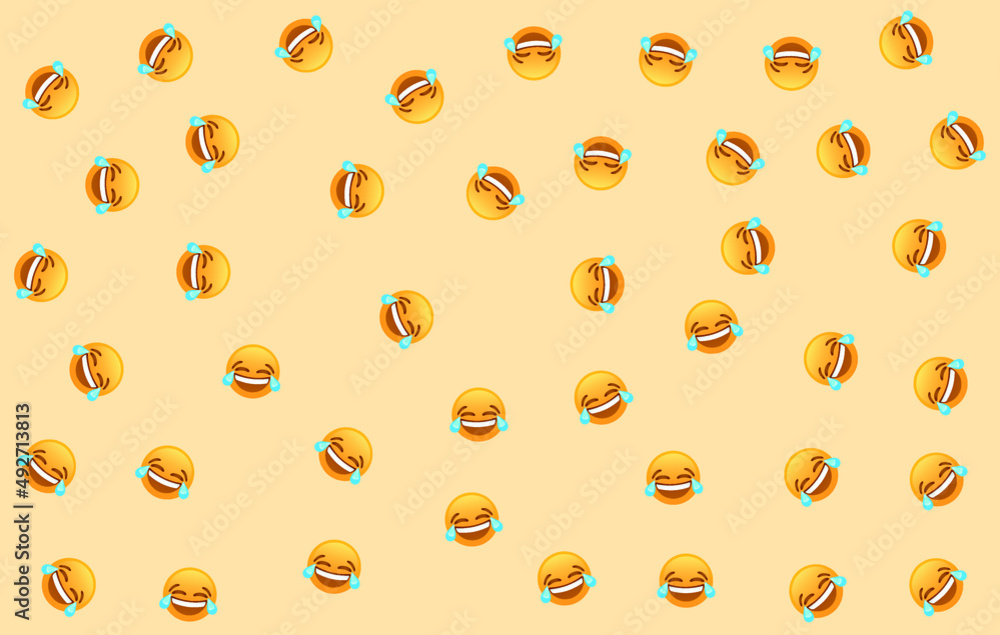 background of laughing emojis for top funny list Stock Vector | Adobe Stock