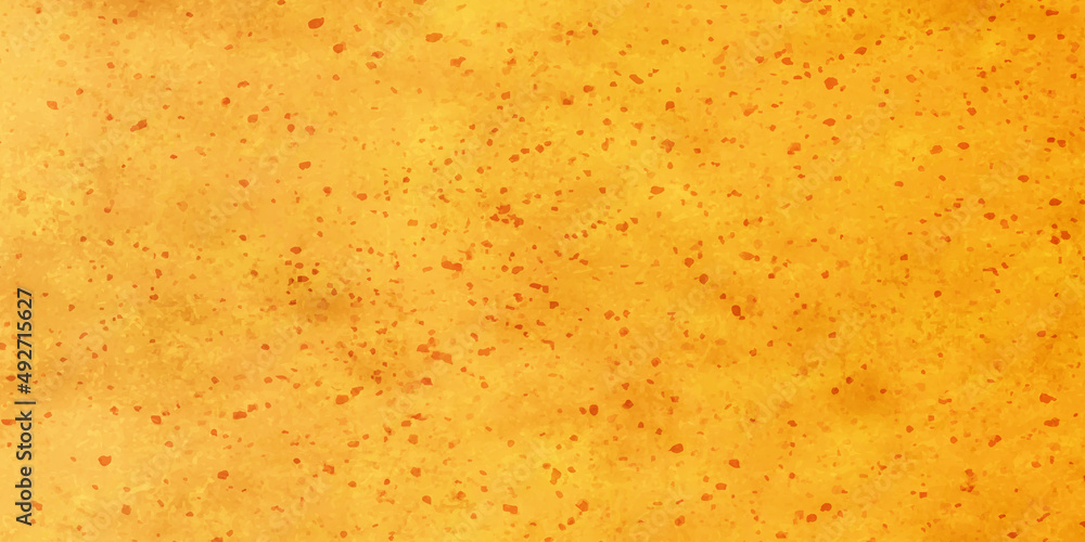 Abstract creative and decorative yellow or brown bright watercolor ...