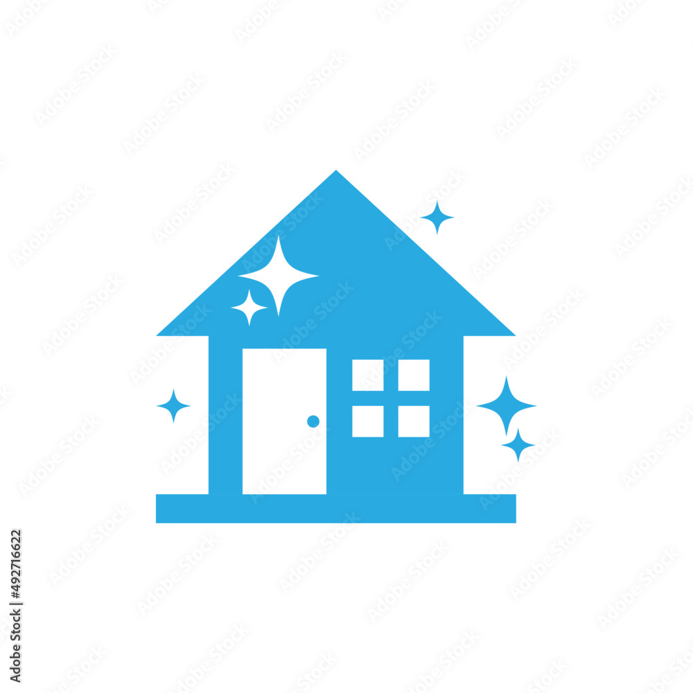 Clean house icon design template vector isolated illustration Stock ...
