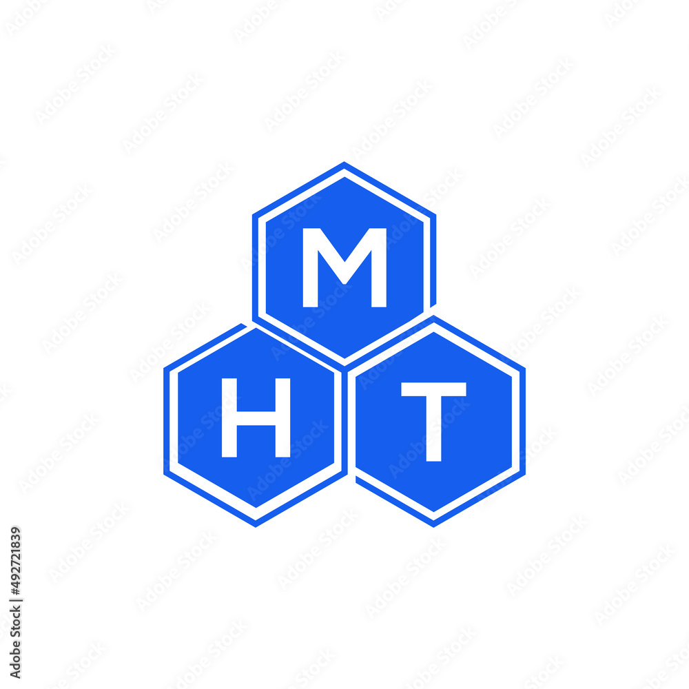 MHT letter logo design on White background. MHT creative initials ...