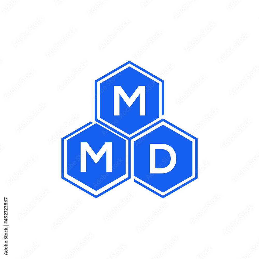 MMD letter logo design on White background. MMD creative initials ...