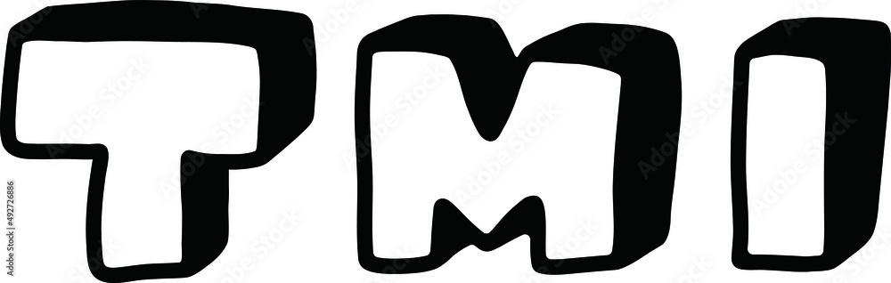 TMI too much information イラスト Stock Vector | Adobe Stock