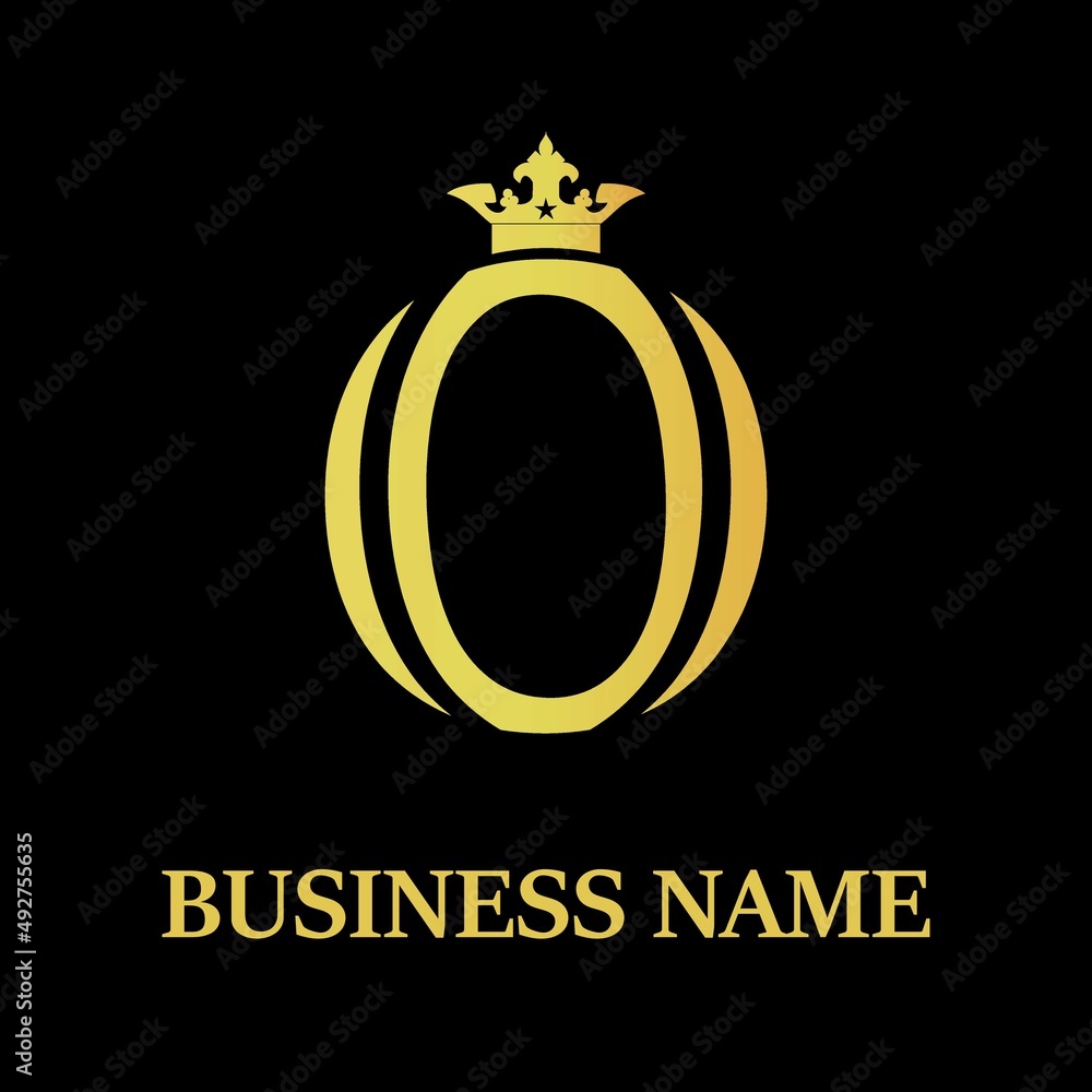 Letter o crown logo design template illustration. suitable for fashion ...