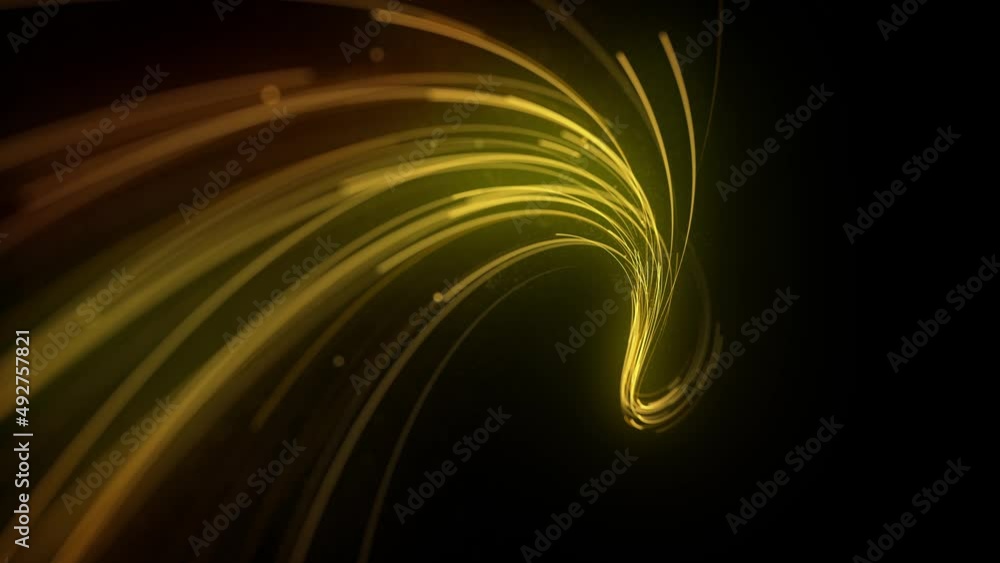 Abstract Glowing 3d Light Strokes Background/ 4k animation of an ...