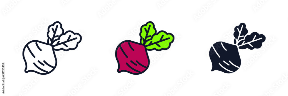 beetroot icon symbol template for graphic and web design collection ...