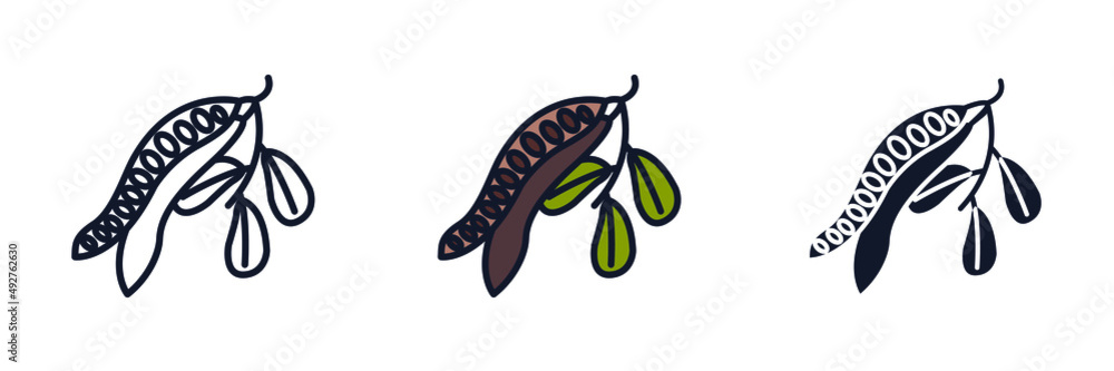 carob icon symbol template for graphic and web design collection logo ...