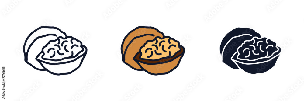walnut icon symbol template for graphic and web design collection logo ...