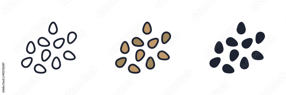 chia seed icon symbol template for graphic and web design collection ...