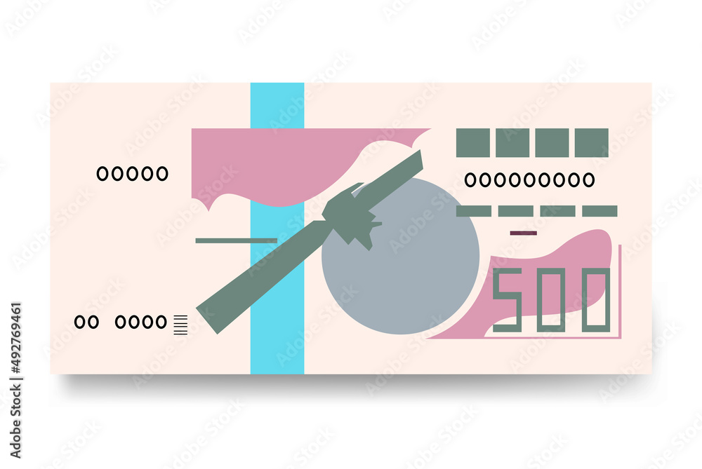 Algerian Dinar Vector Illustration. Algeria money set bundle banknotes ...