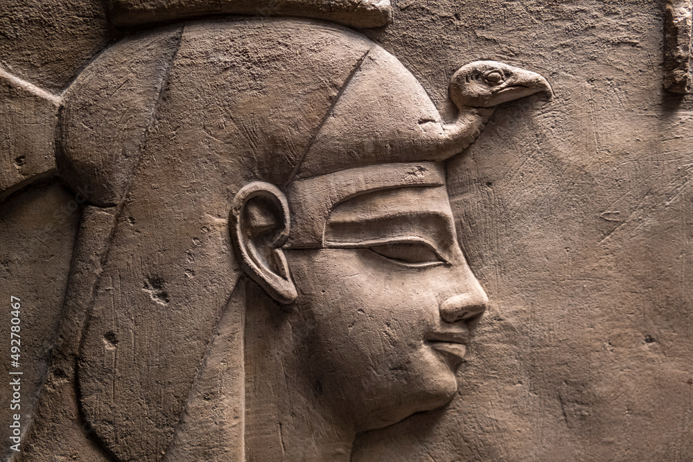 relief of the temple of pharaoh Ptolemy I, limestone, Ptolemaic dynasty ...